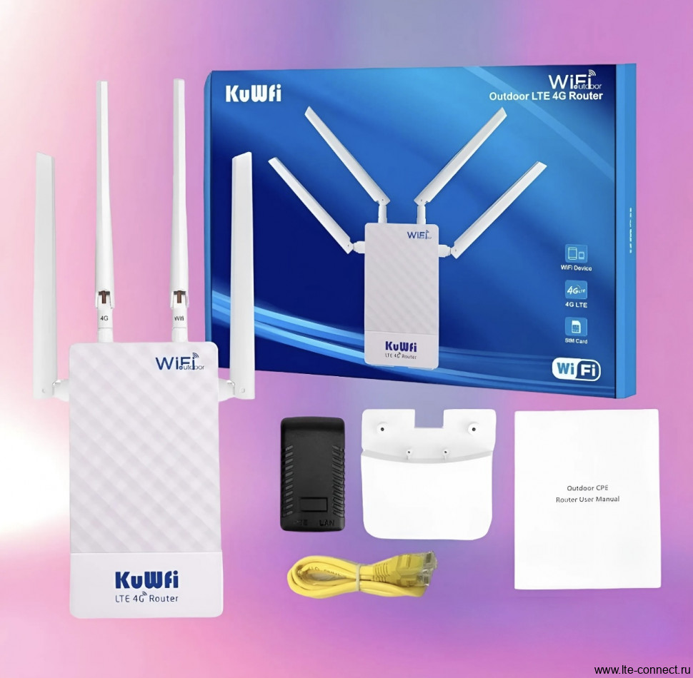 Уличный 4G роутер KuWiFi CPF905 Wi-Fi купить в Москве - цены в интернет ...